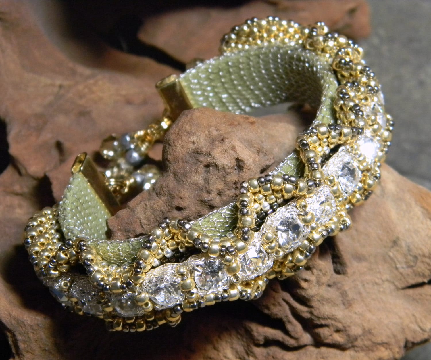 Bead Tutorial Ancient Treasures Bead Bracelet Peyote Stitch ...