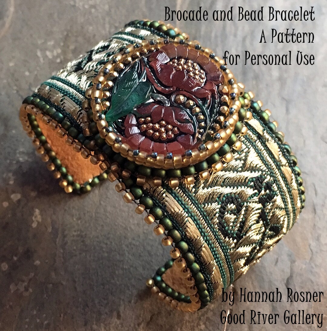 Easy Bead Tutorial steampunk Brocade Bead Embroidery Beginning Beaded ...