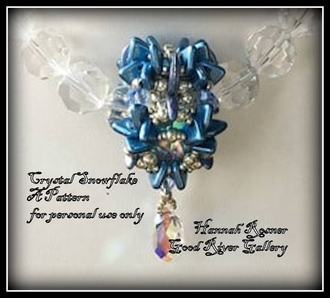 Bead Tutorial - Crystal Snowflake Beaded Bead Tutorial - Advanced ...