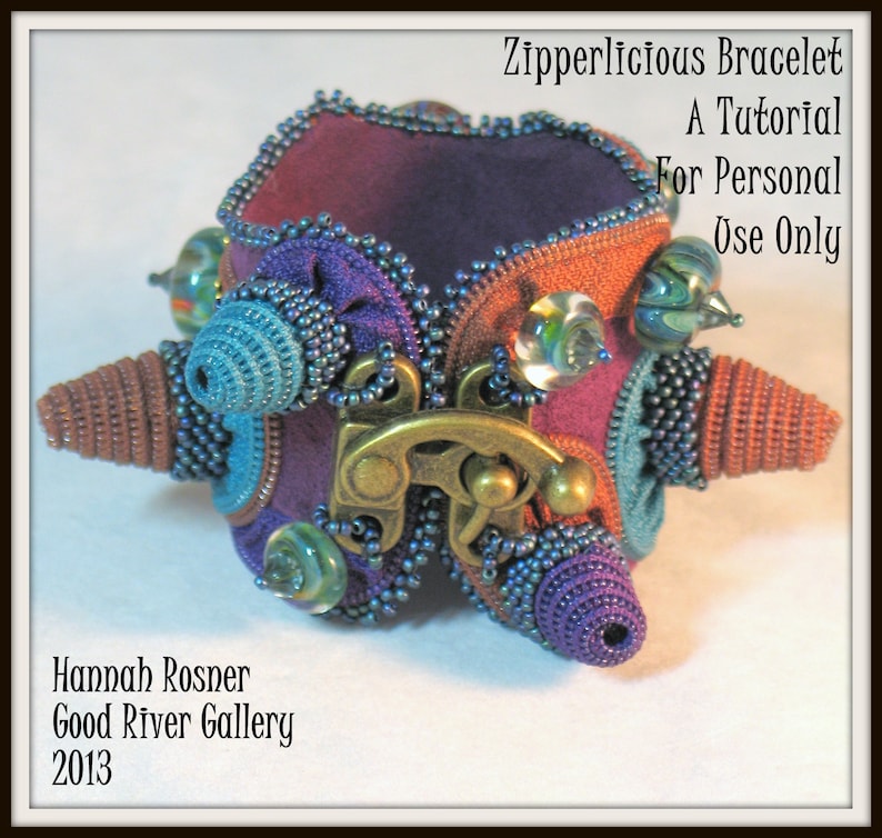 Bead Pattern - Zipperlicious Cone Steampunk Bracelet - Bead Embroidery ...