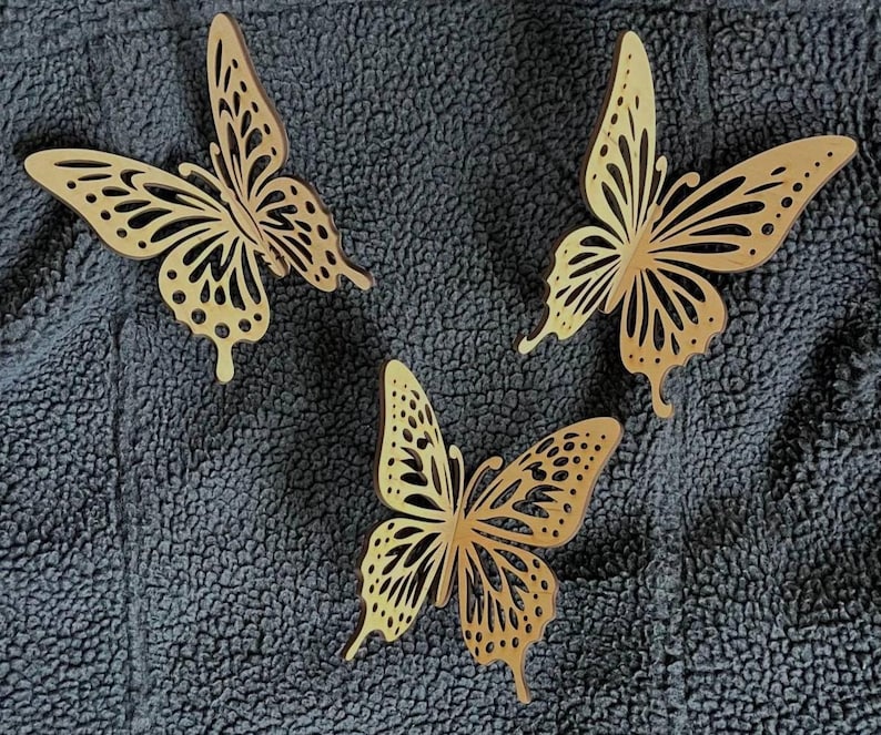 3D Butterfly 3 Bundle Laser Cut Files, Home and Garden Decor Laser Cut ...