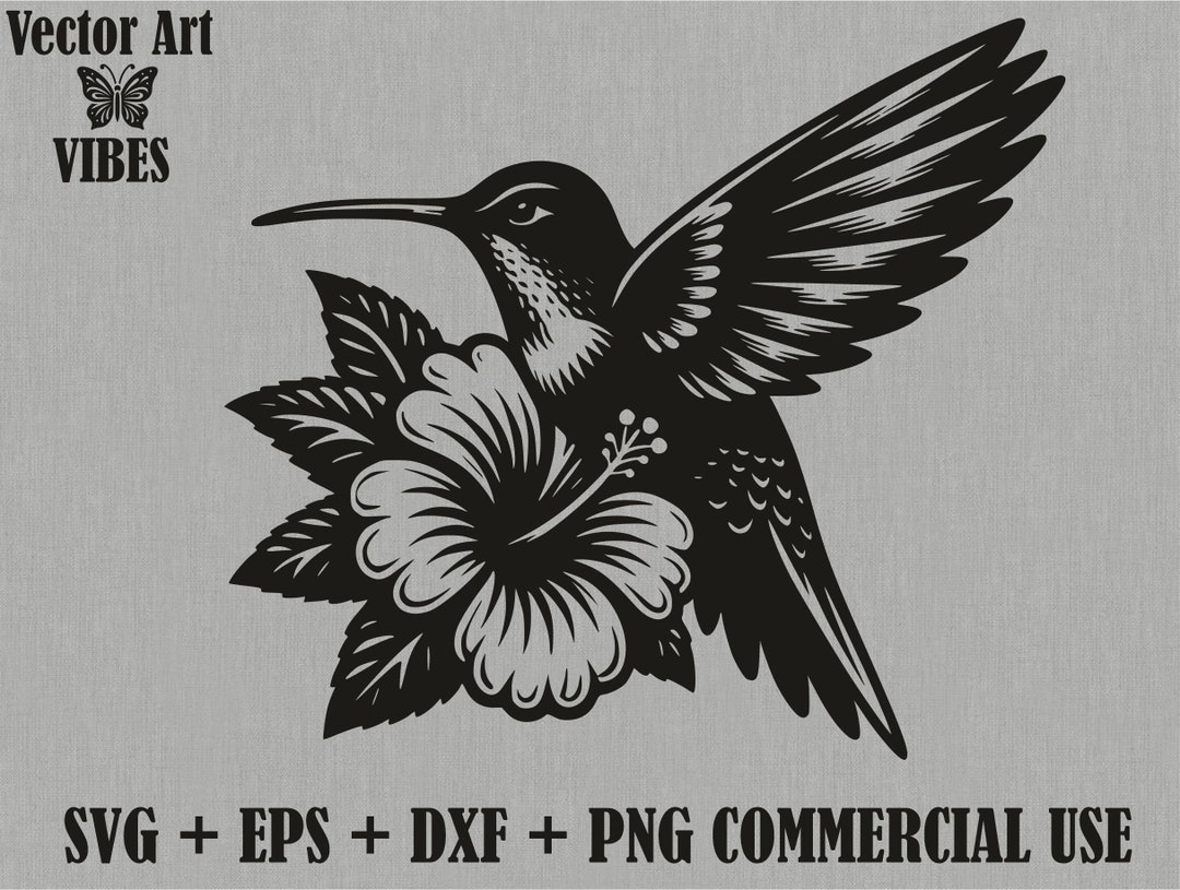 Hummingbird Flowers Svg File | Florals Svg | Hummingbird Clipart ...