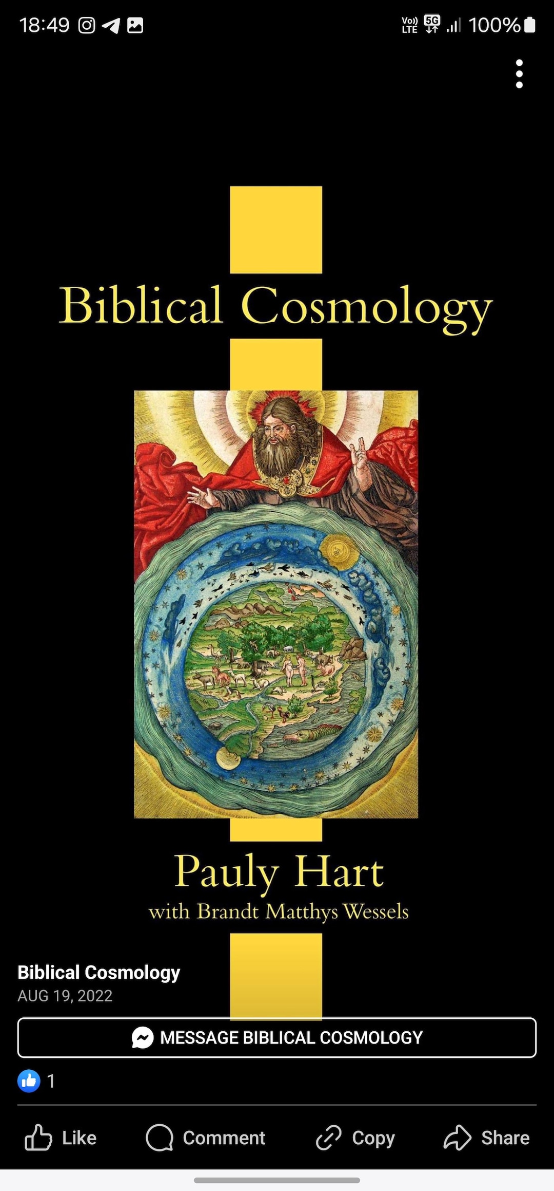 Biblical Cosmology Pauly Hart Portugalian Translate - Etsy