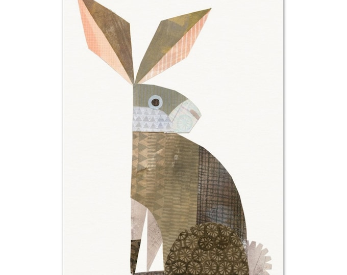 Rabbit Collage Print, Bunny Poster, Hare Wall Art - Etsy