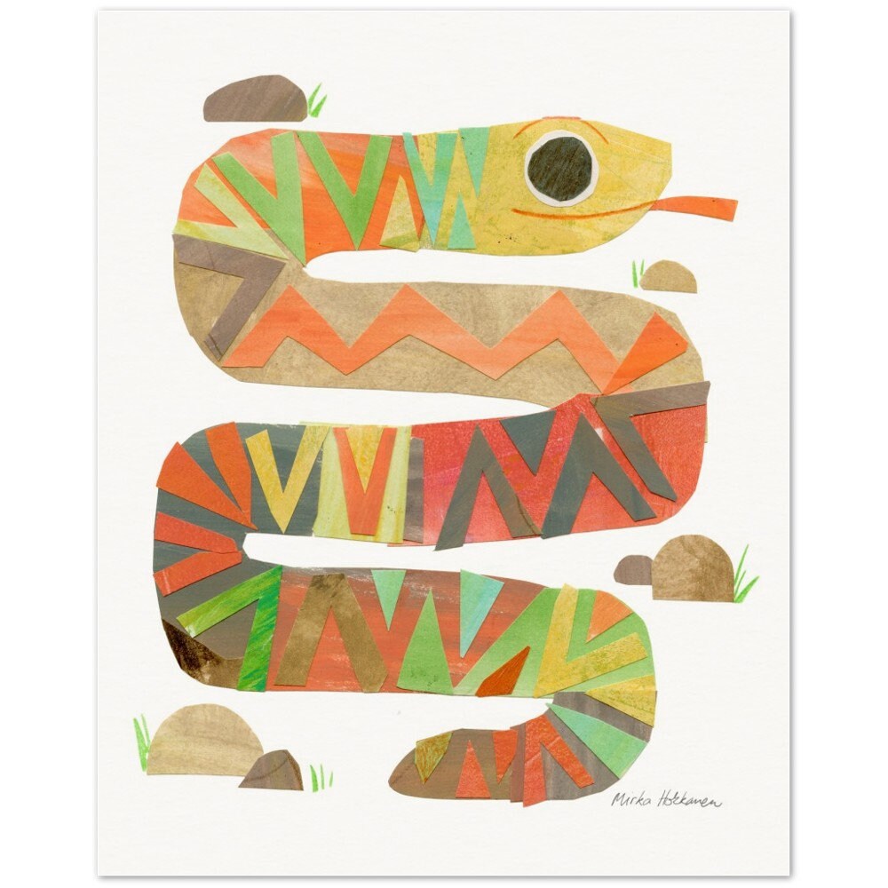 Snake Collage Print - Etsy