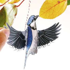 Bluejay Bird Mobile, Paper Art, Diy Craft, Paper Craft, Bird Craft ...