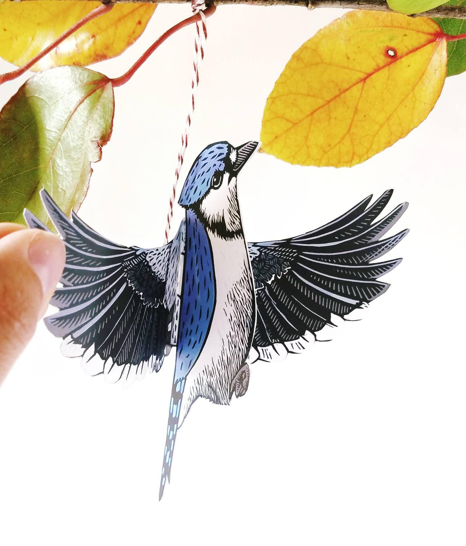 Bluejay Bird Mobile, Paper Art, Diy Craft, Paper Craft, Bird Craft ...