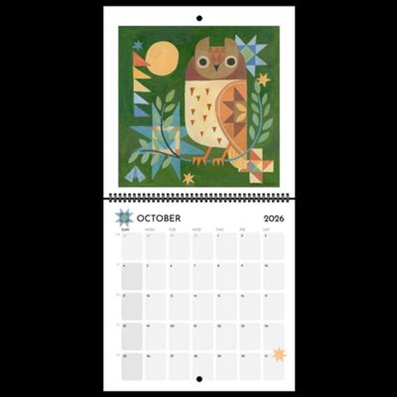Folk Art Cottage Core 2026 Wall Calendar - Etsy