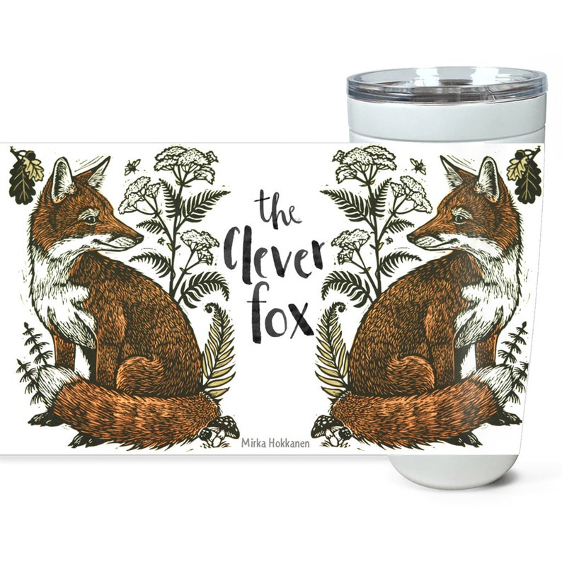 Clever Fox Tumbler Fox Travel Mug - Etsy