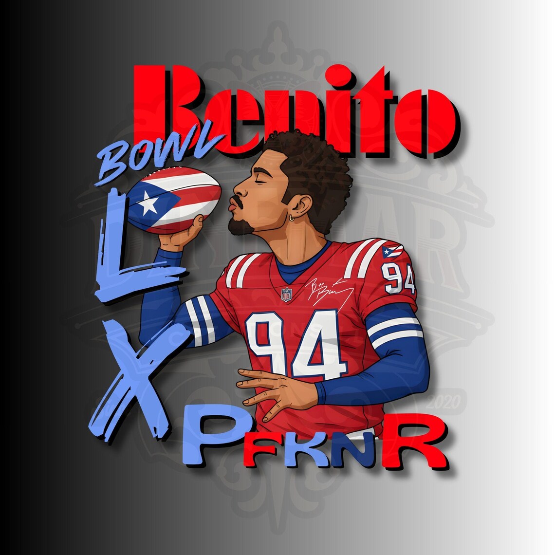 Bad Bunny Bowl | Puerto Rico Football | PFKNR | PNG Download - Etsy