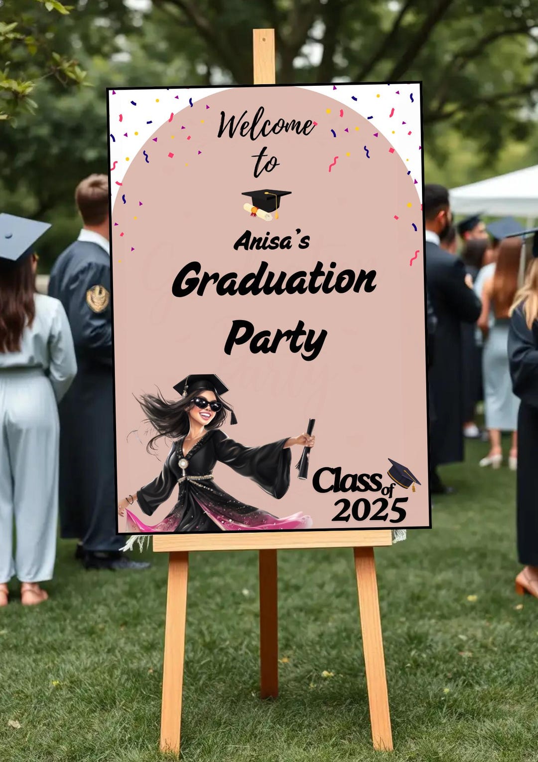 Custom Graduation Party Welcome Sign | Editable Class of 2025 Poster ...