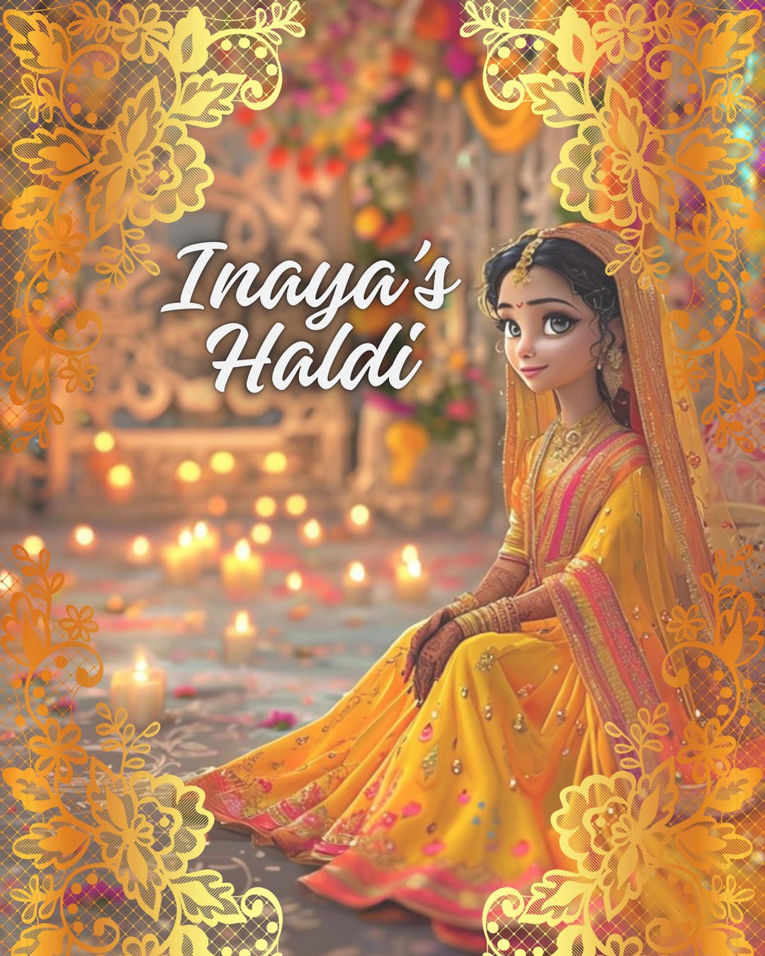 Personalized Haldi Poster - Celebrate Your Wedding Ritual - Etsy