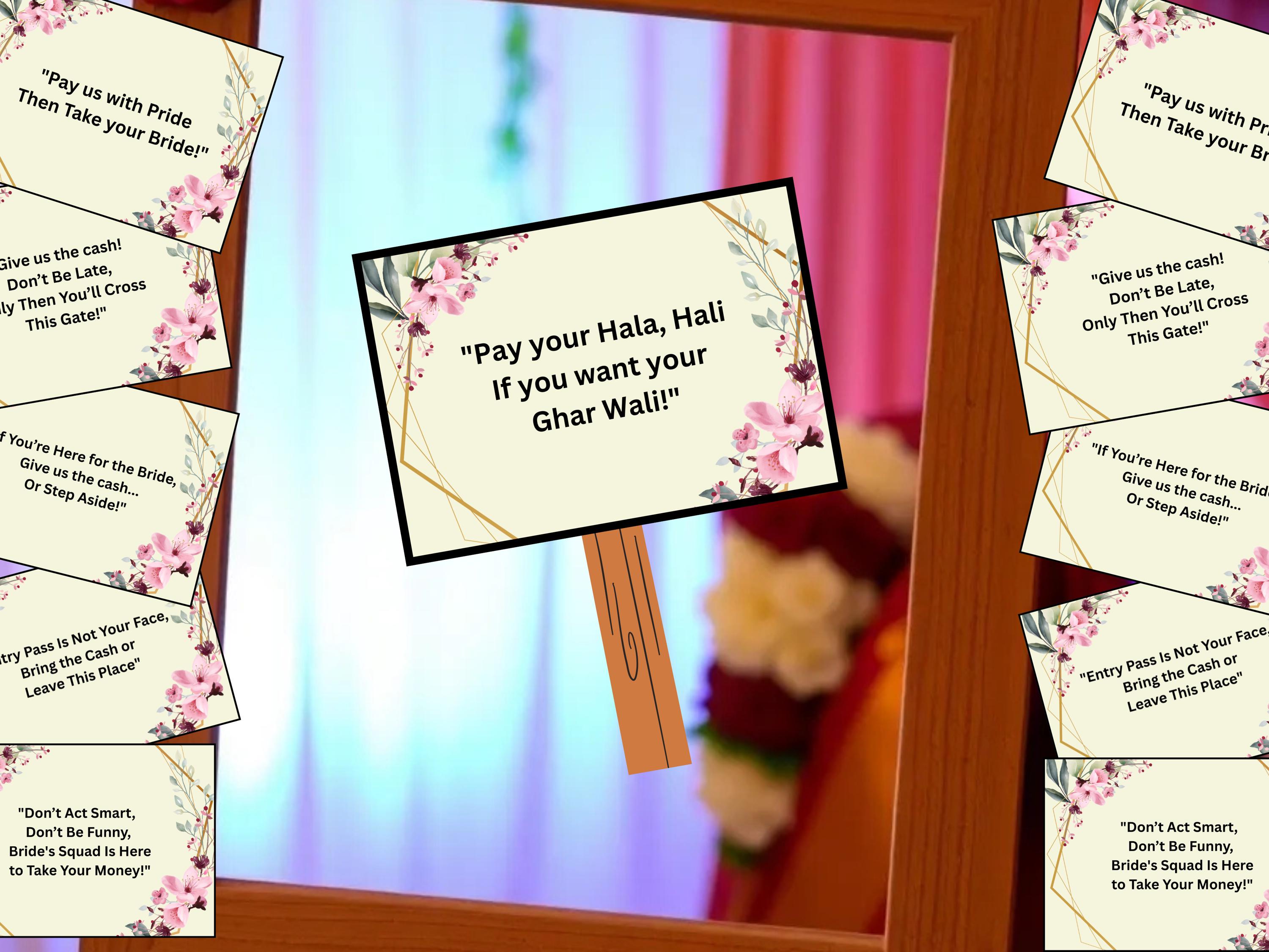 Bengali Wedding Gate Sign – Funny Rhyming Signs (digital Download) - Etsy