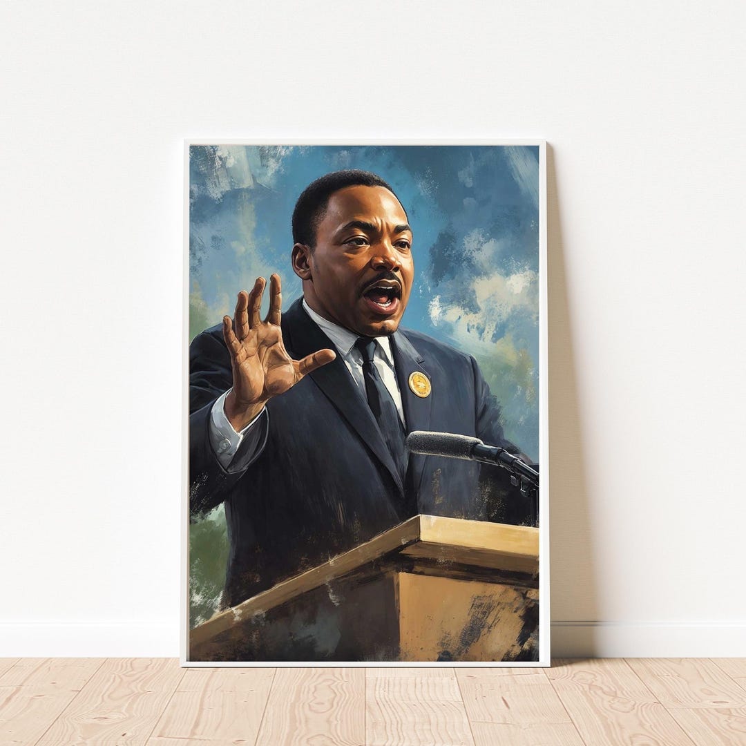 Colorful Martin Luther King Jr. Wall Art – Inspirational Civil Rights ...