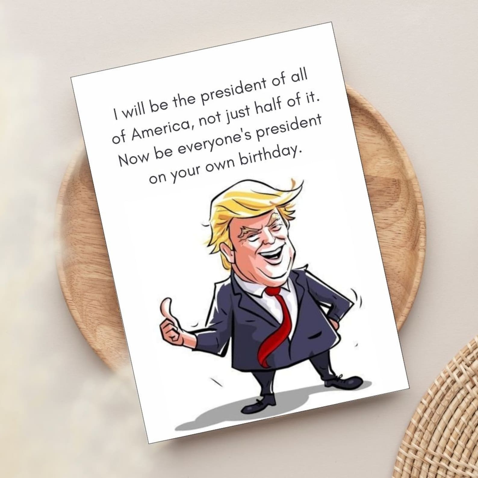 Funny Trump Birthday Card, Trump Birthday Gift, Trump Joke-themed ...