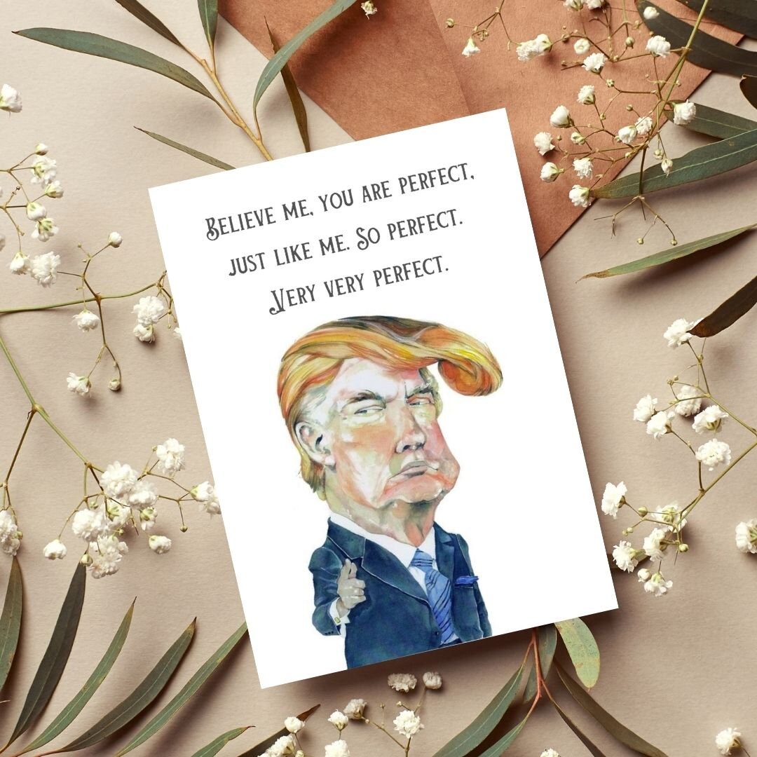 Funny Trump Card, Trump Humor Card, Trump Birthday Gift, Political ...