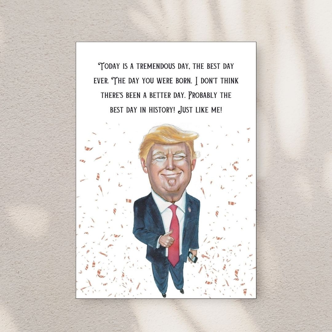 Funny Trump Birthday Card, Political Birthday Card, Humor-joke Trump ...