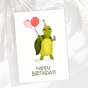 Funny Turtle Birthday Card, Birthday Gift Card, Unique-humor Card ...