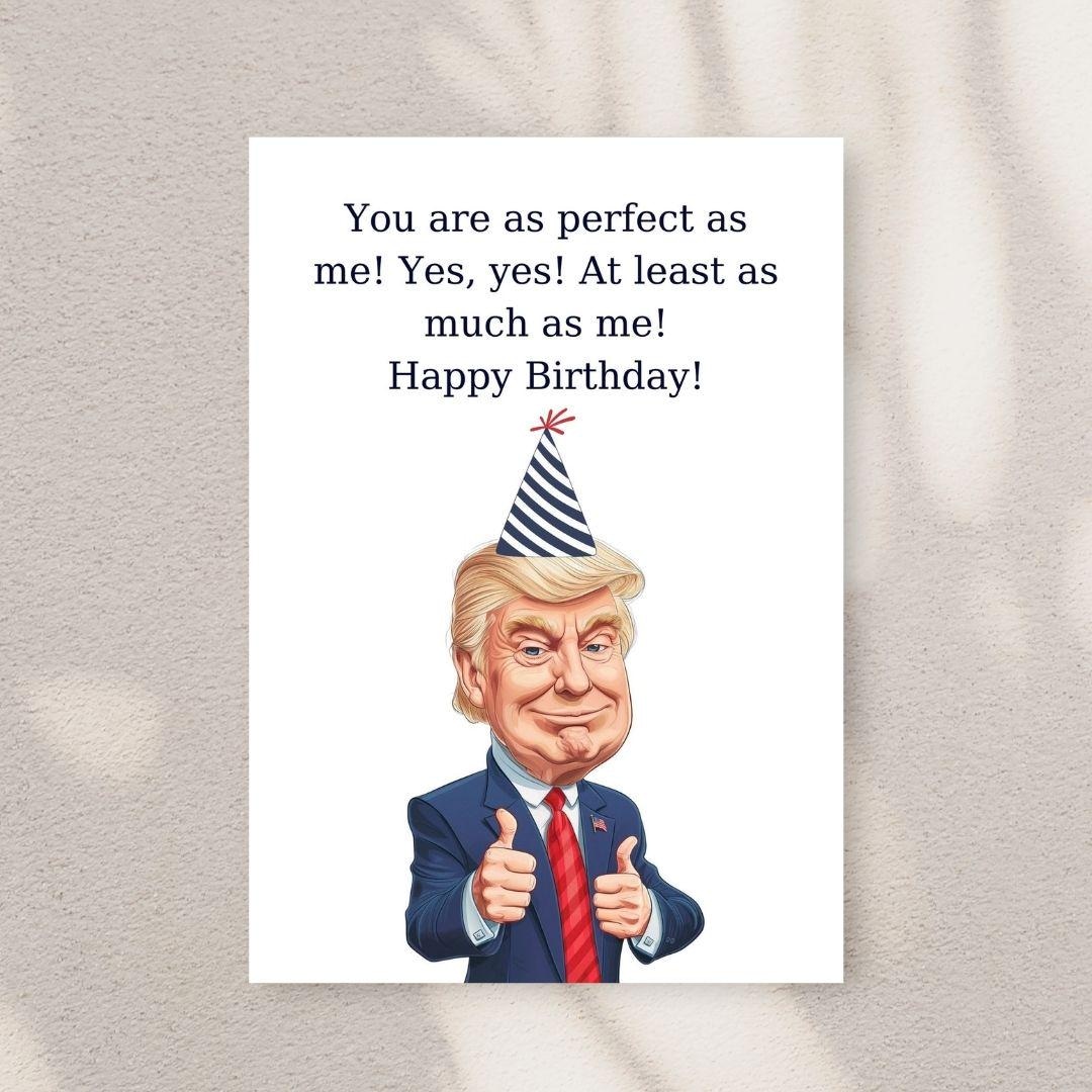 Funny Trump Birthday Card, Political Birthday Card, Trump Greeting, Trump Humor, Trump Joke Card ...