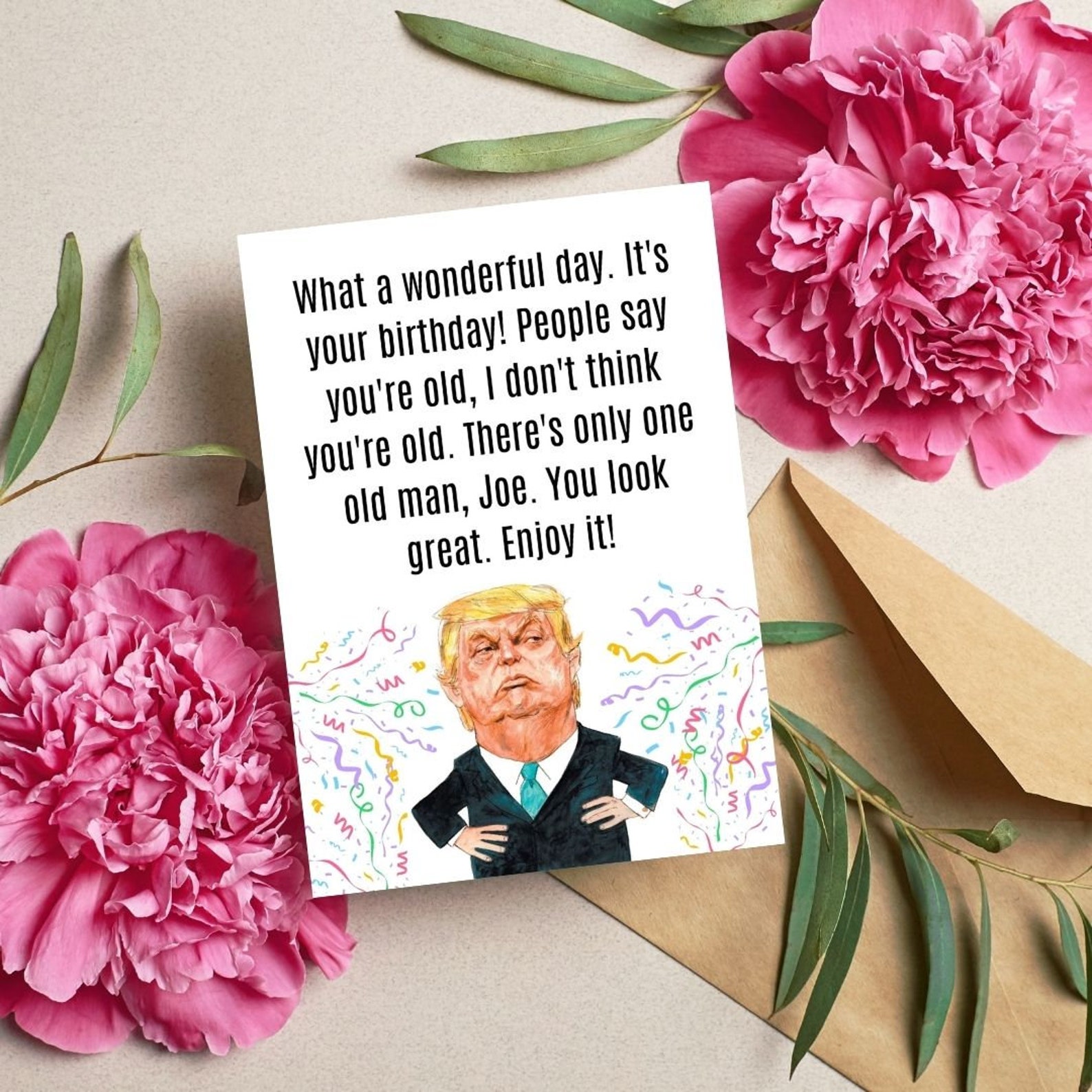 Trump Birthday Card, Funny Trump Card, Trump Greeting Card, Trump ...