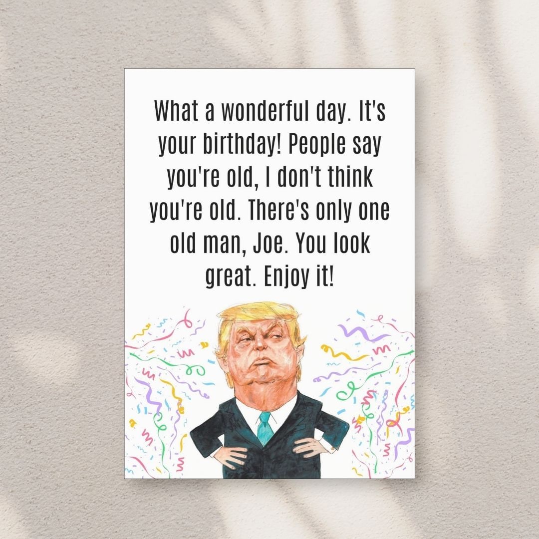 Trump Birthday Card, Funny Trump Card, Trump Greeting Card, Trump ...