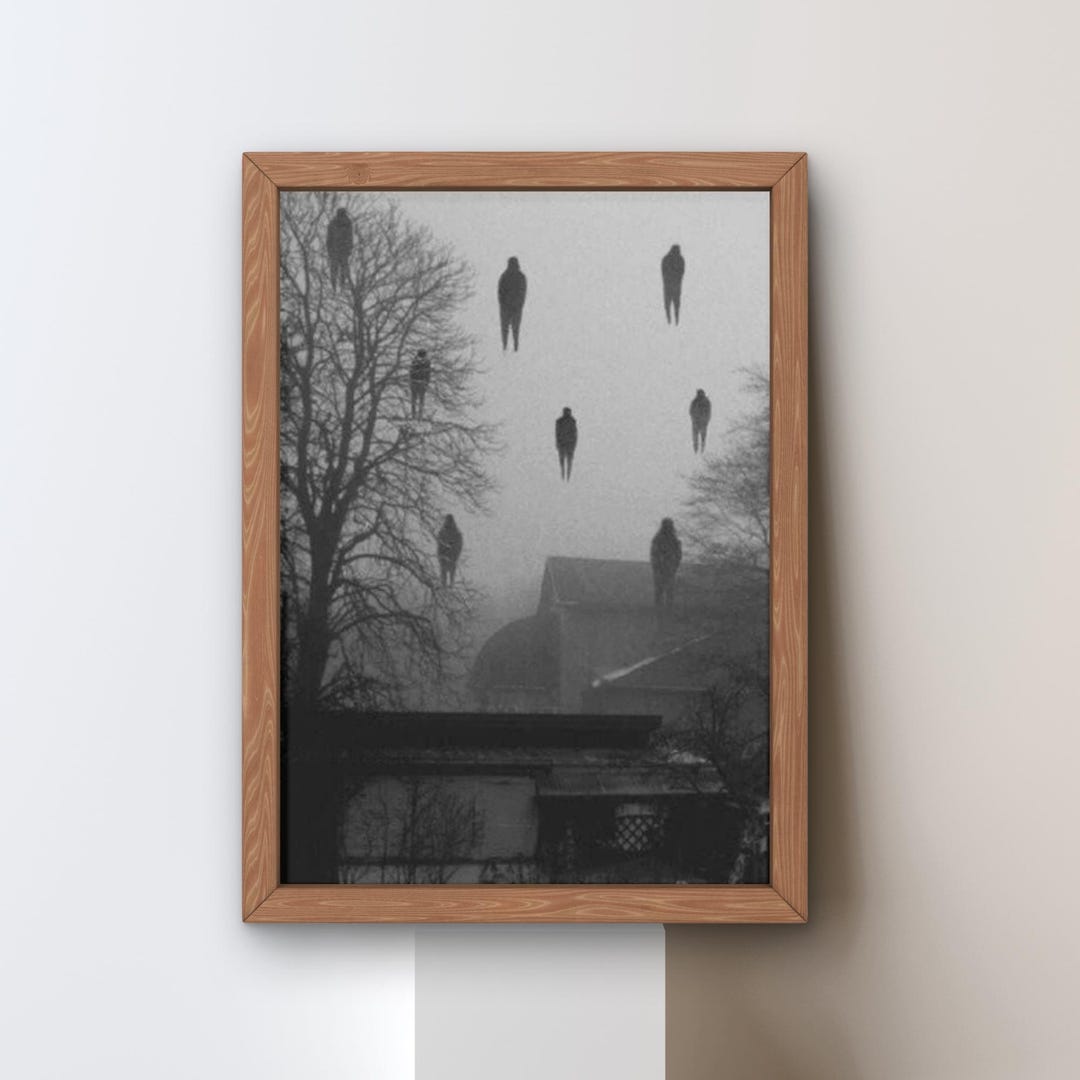Floating Figures Art Print - Surreal Horror Wall Decor - Dark ...