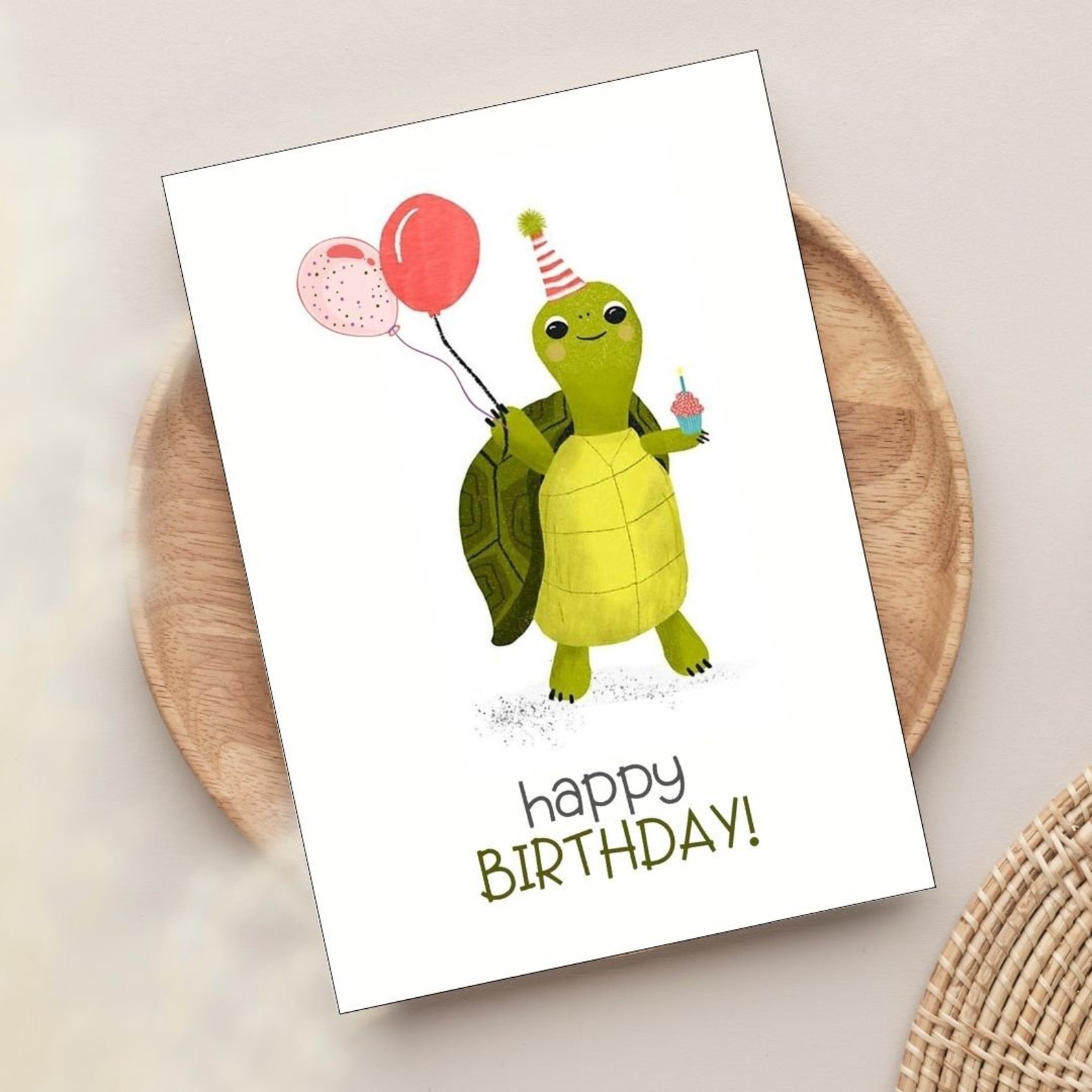 Funny Turtle Birthday Card, Birthday Gift Card, Unique-humor Card ...