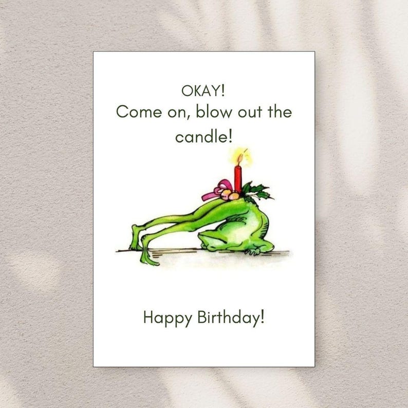 Funny Frog Birthday Card, Family-friend Gift Card, Cute Animal Card ...