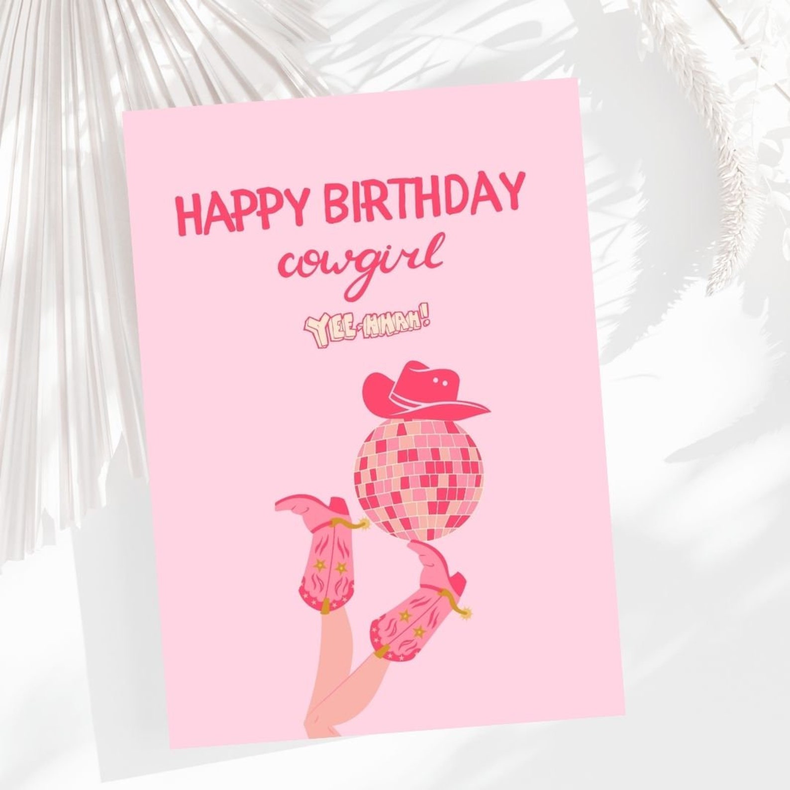 Digital Cowgirl Birthday Card - Happy Birthday Cowgirl With Cowboy ...