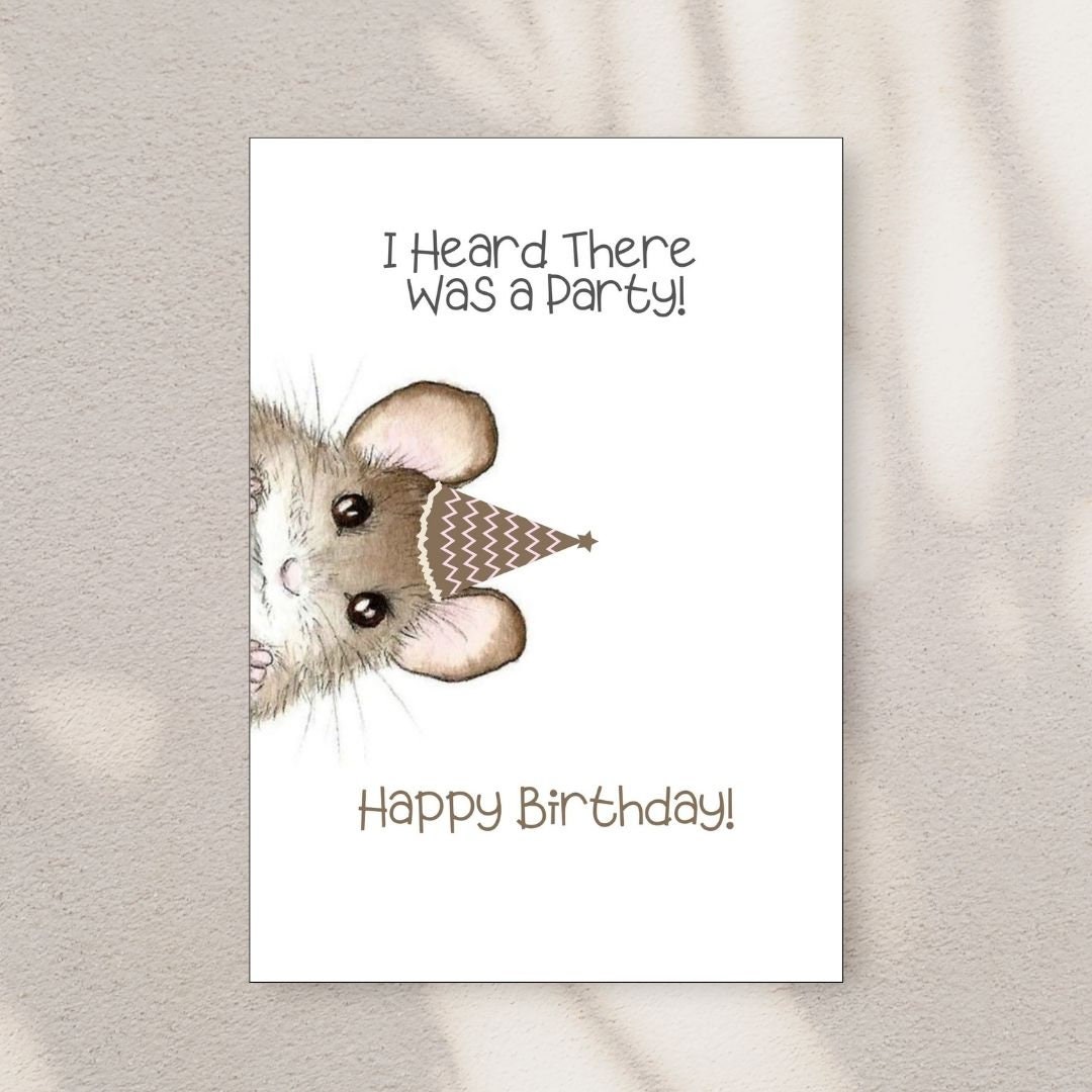 Funny Birthday Greeting Card, Cute Animal Greeting Card, Unique-humor ...