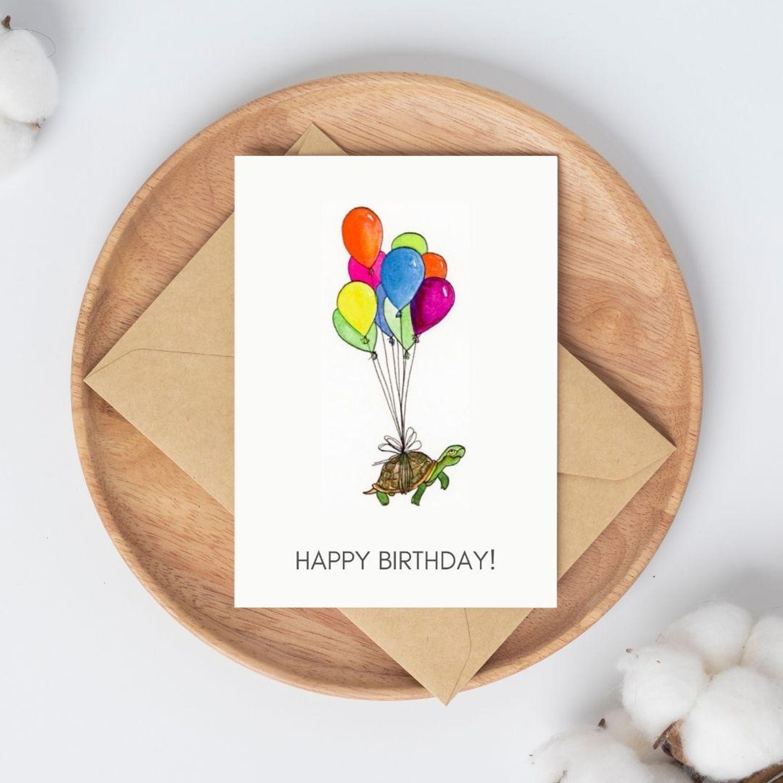 Funny Turtle Birthday Card, Humor-cute Birthday Card, Animal Card ...