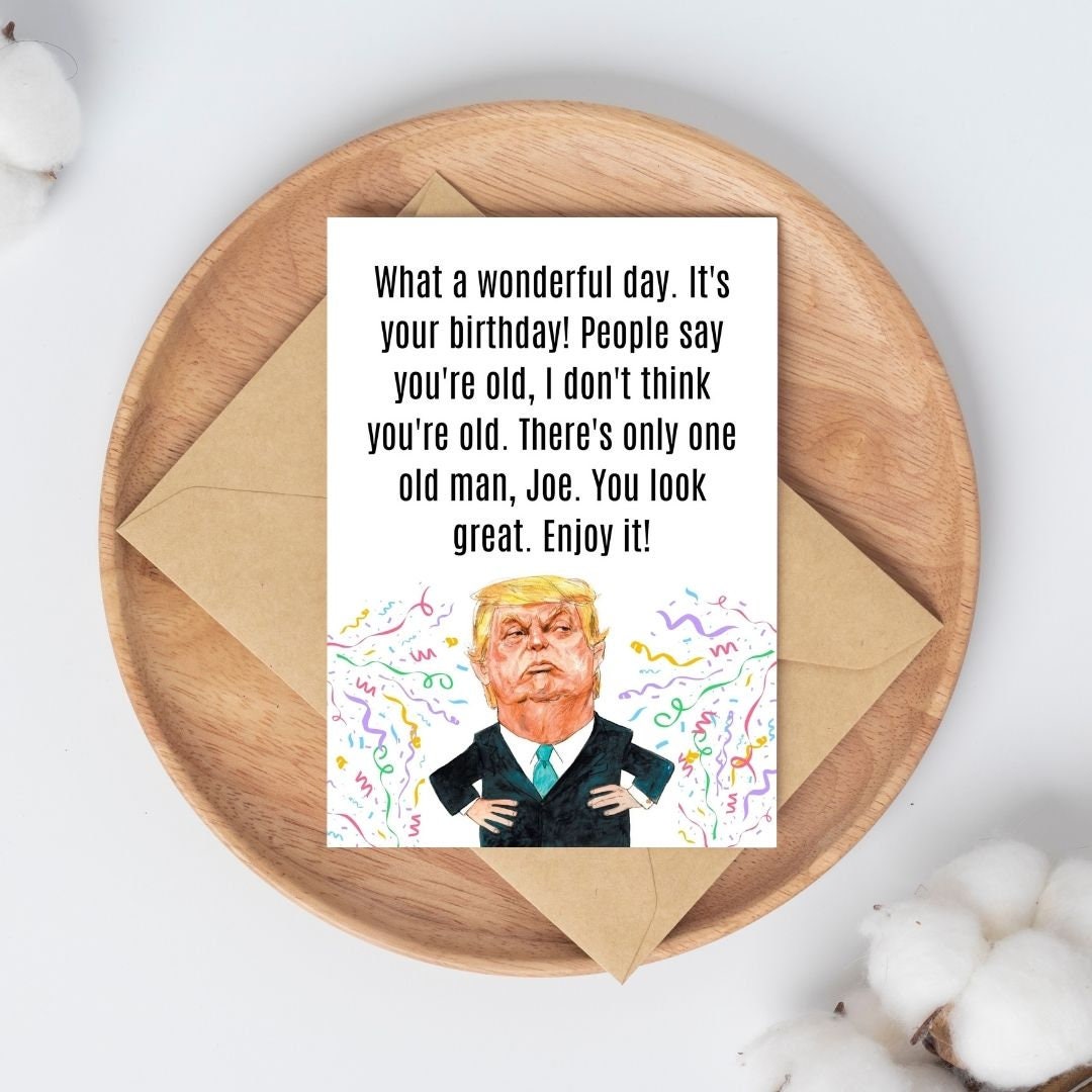 Trump Birthday Card, Funny Trump Card, Trump Greeting Card, Trump ...