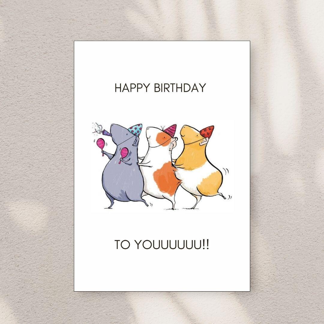 Funny Rat Birthday Card, Cute-humor Birthday Card, Gift for Family ...
