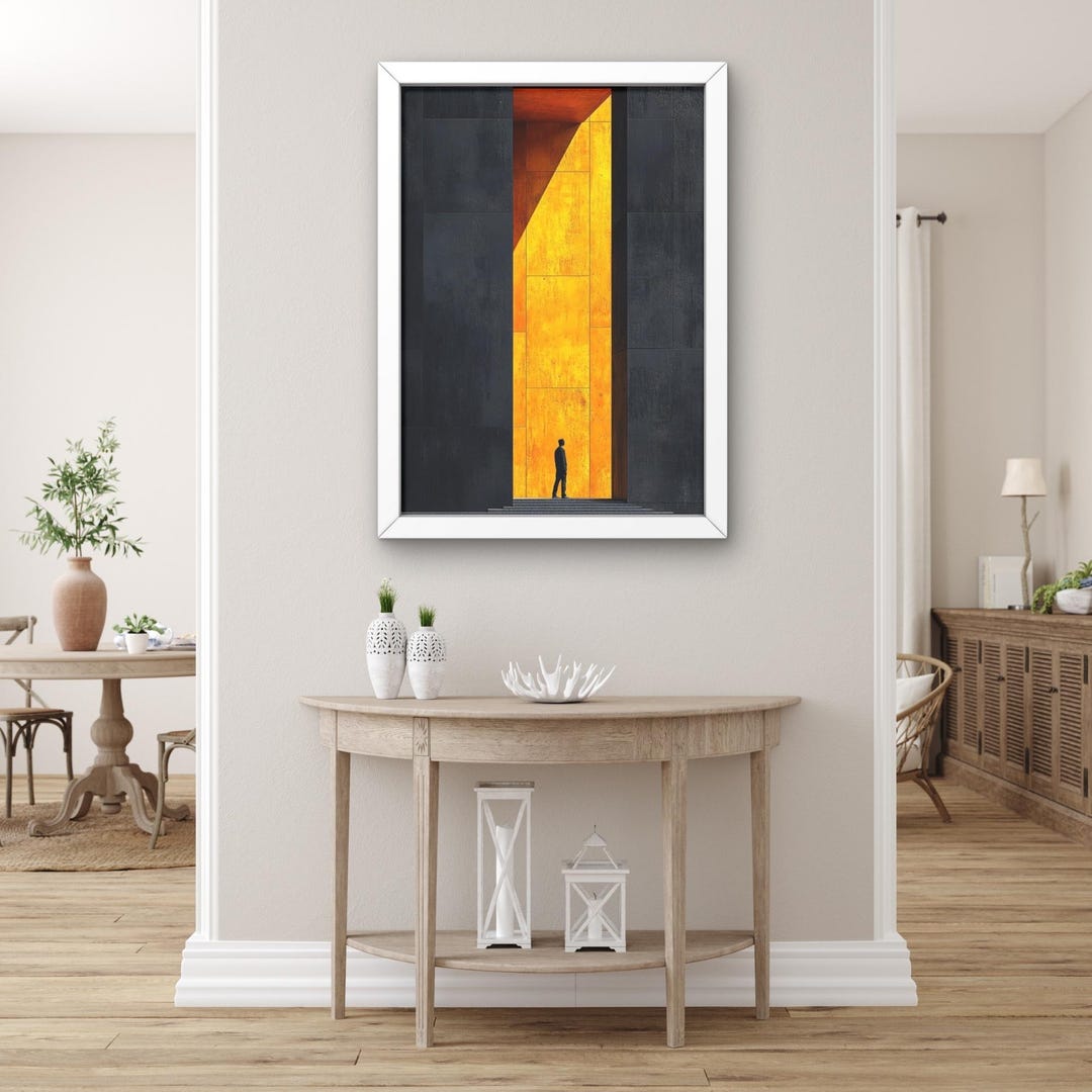 Golden Light Passage Wall Art, Minimalist Abstract Photography, Modern ...