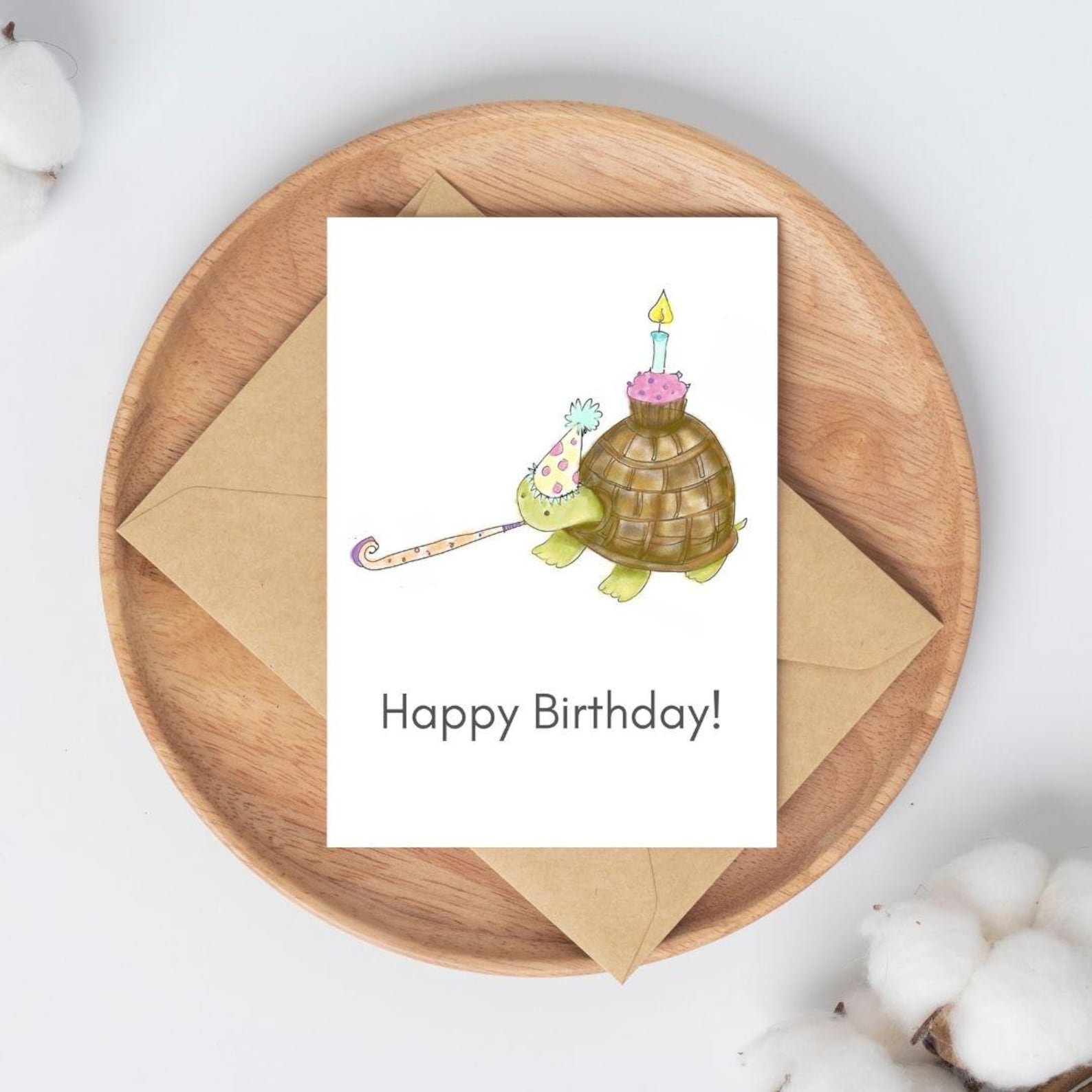 Funny Turtle Birthday Card, Animal Birthday, Family-friend Gift, Humor ...