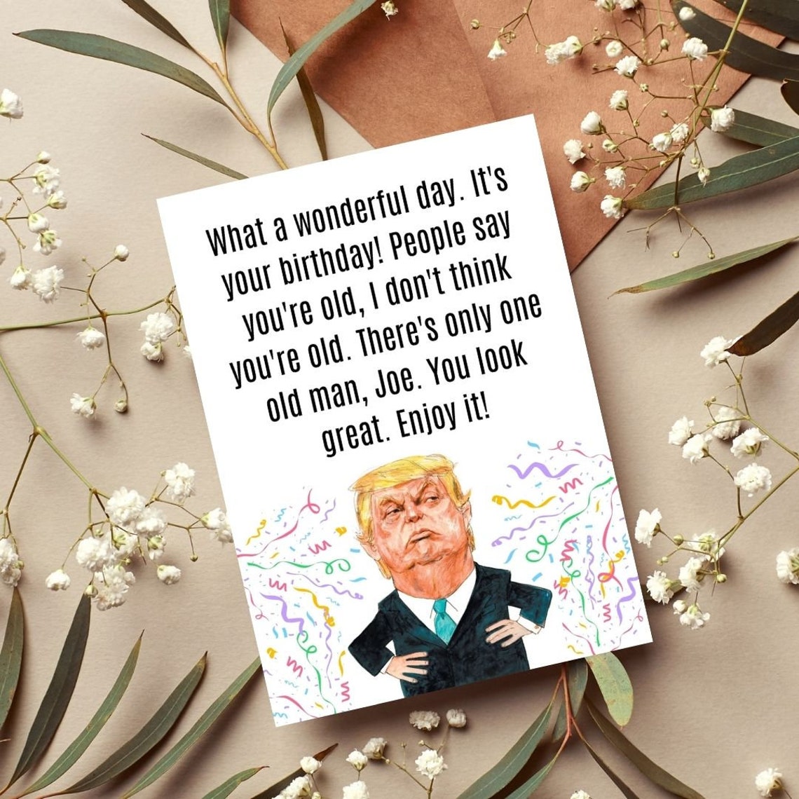 Trump Birthday Card, Funny Trump Card, Trump Greeting Card, Trump ...