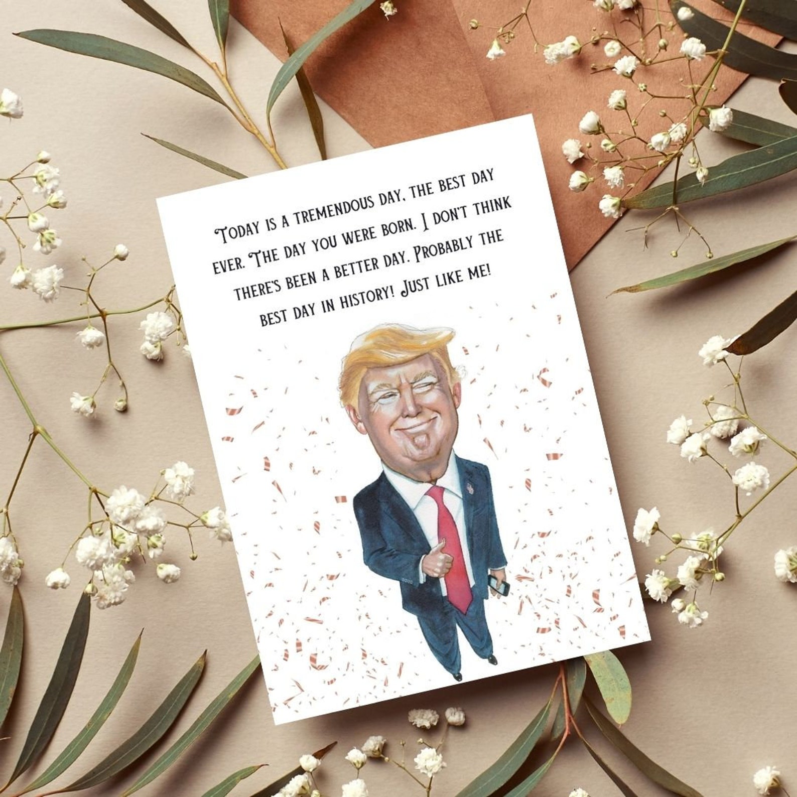 Funny Trump Birthday Card, Political Birthday Card, Humor-joke Trump ...