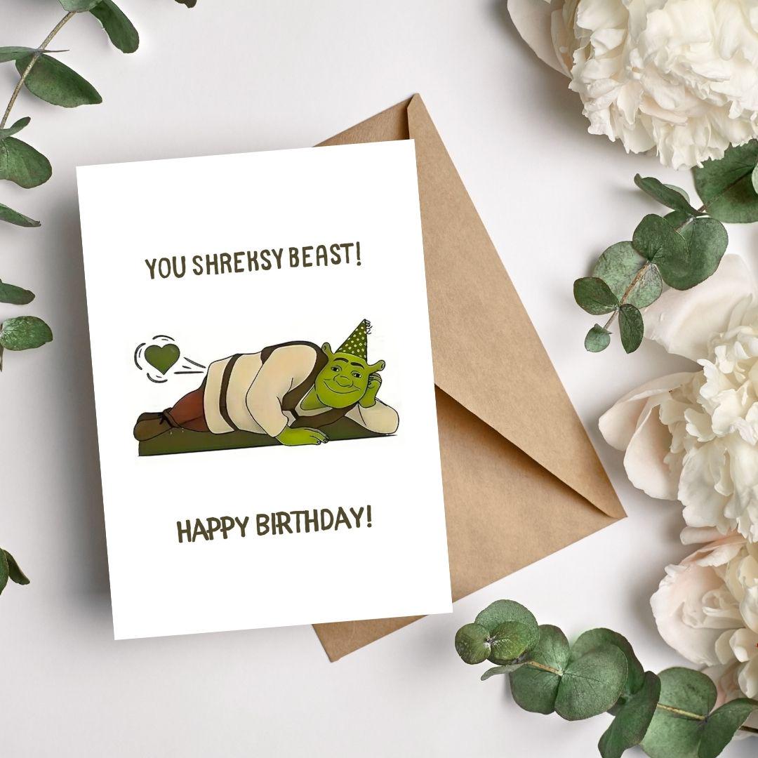 Shrek- Birthday Card - Fun Card - Fan Card - Quote or Blank Card - All ...