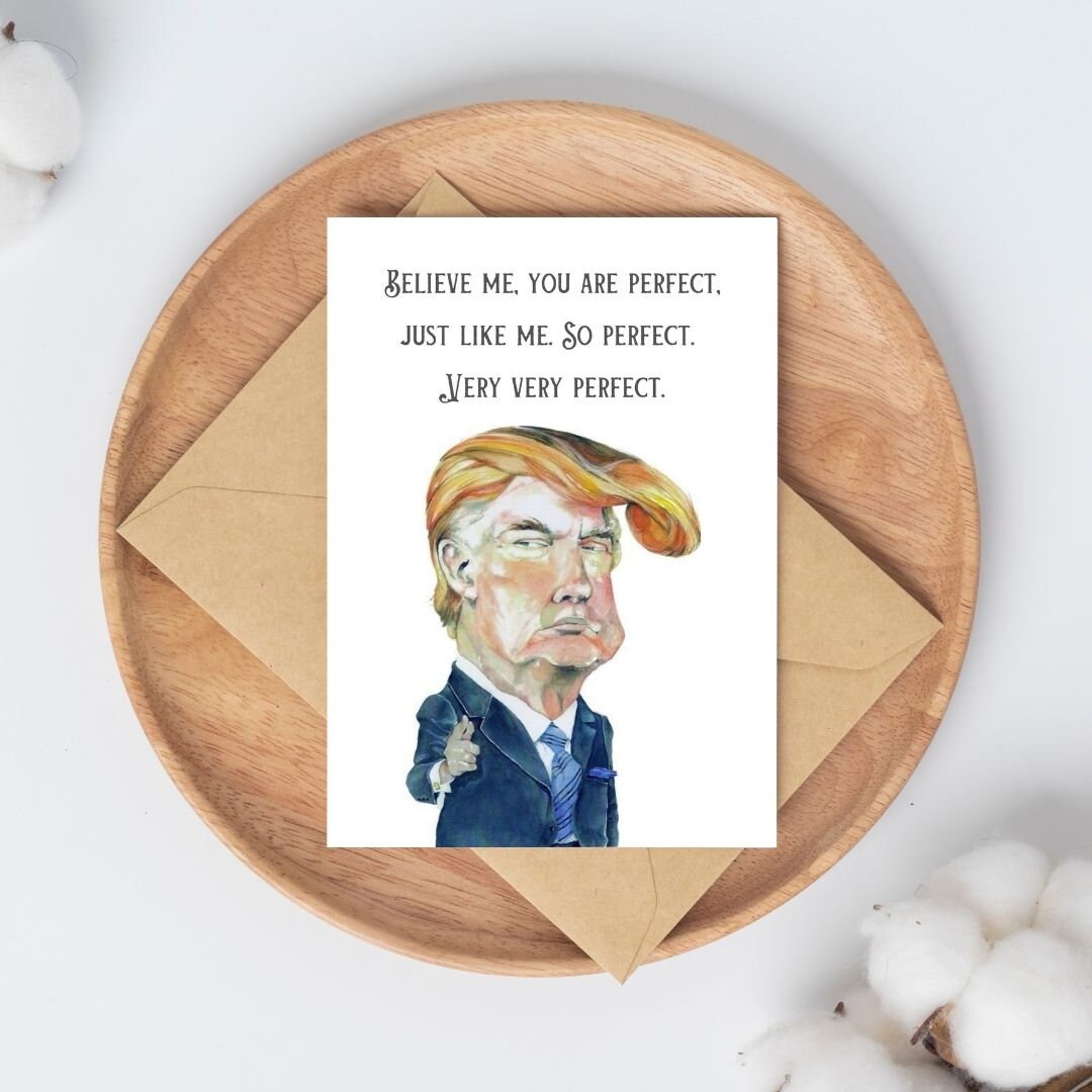 Funny Trump Card, Trump Humor Card, Trump Birthday Gift, Political ...