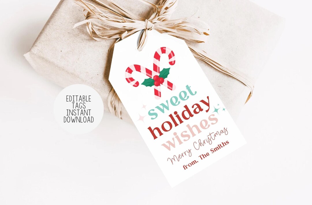 EDITABLE Christmas Treat Tags Merry Christmas Tags Christmas Party ...
