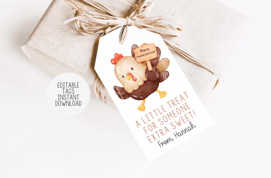 EDITABLE Happy Fall Gift Tag Template Cute Pumpkin Favor Tags School ...