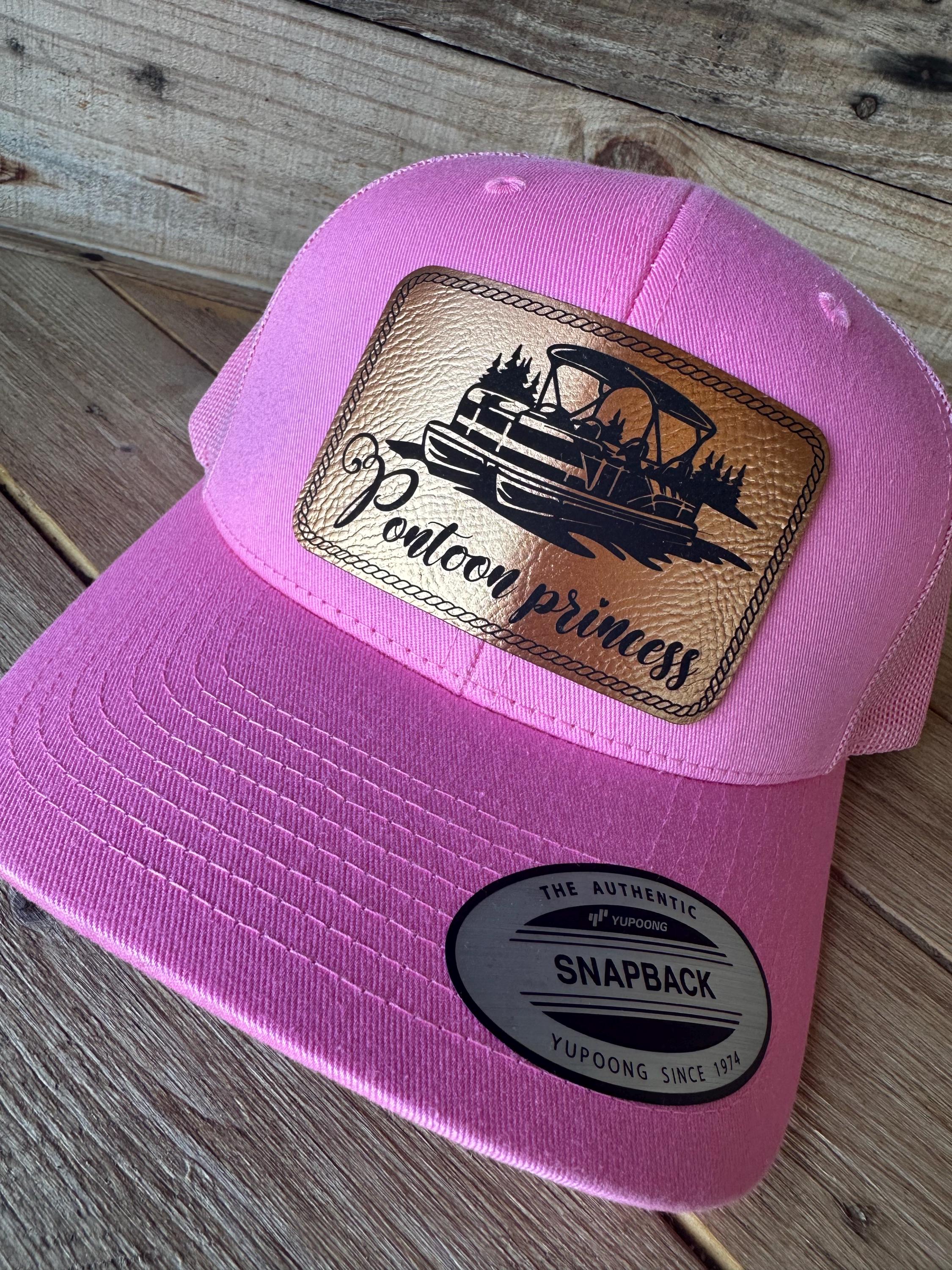 Pontoon Princess Leather Patch Hat: Summer Lake Cap - Etsy