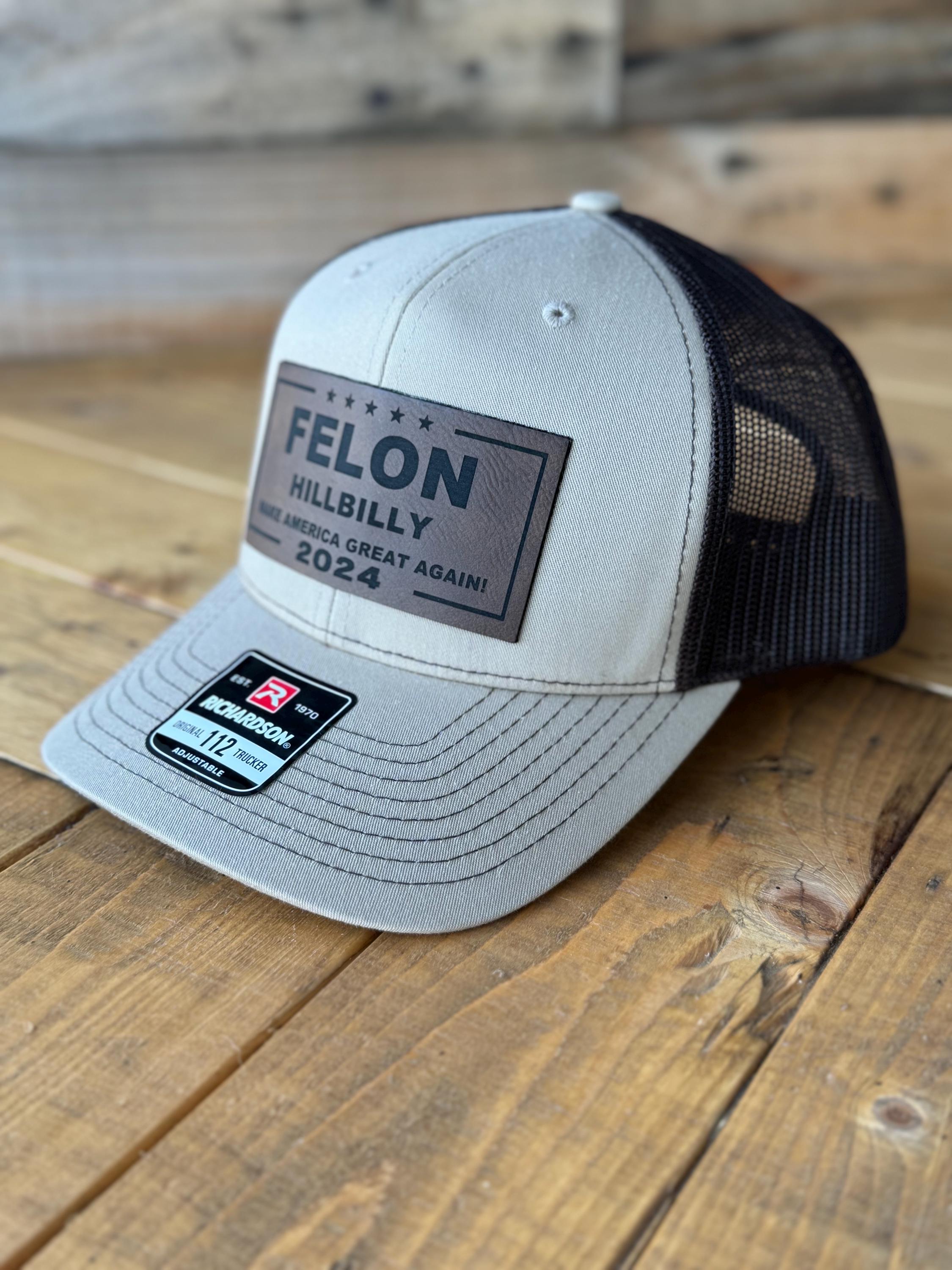 Felon Hillbilly 2024 Trump Vance 2024 Trump Trucker Hat MAGA Hat Trump ...