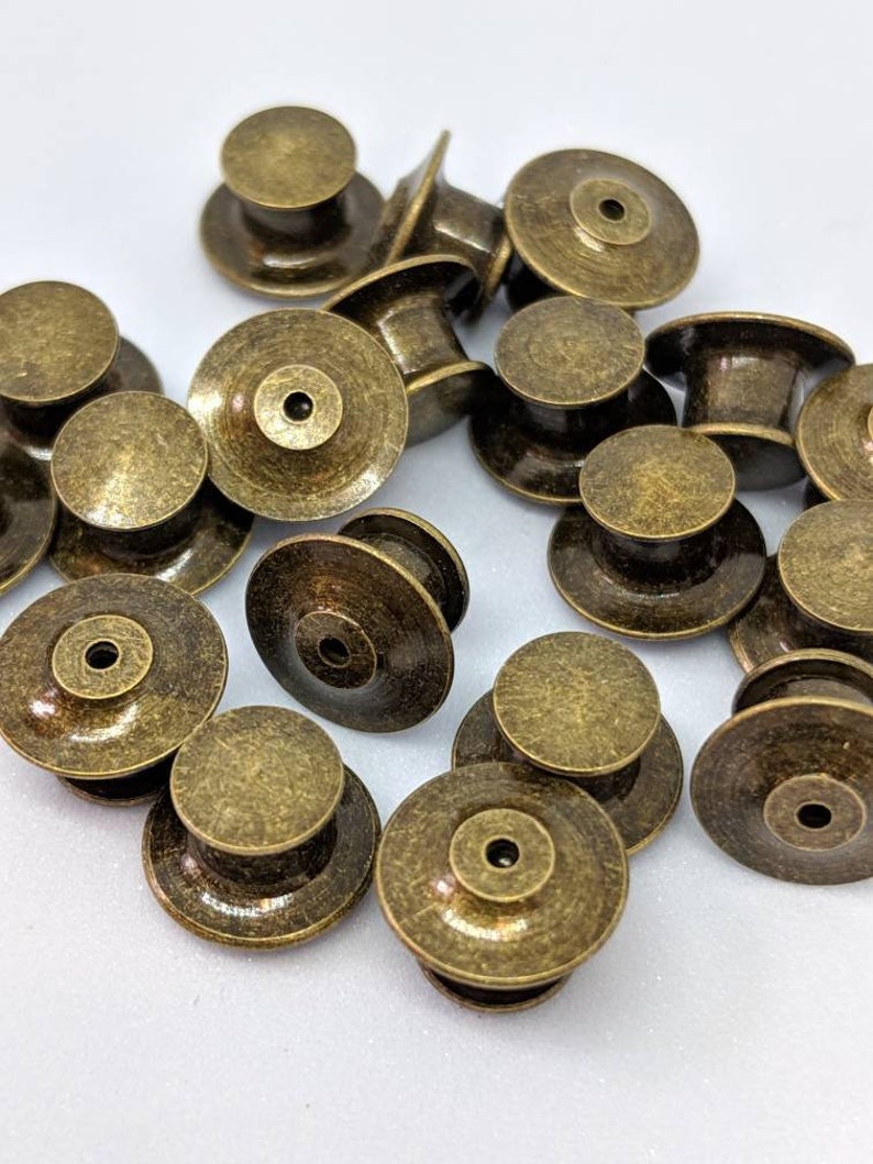 12 Pack Of Locking Pin Backs Pin Keepers Never Lose A Etsy
