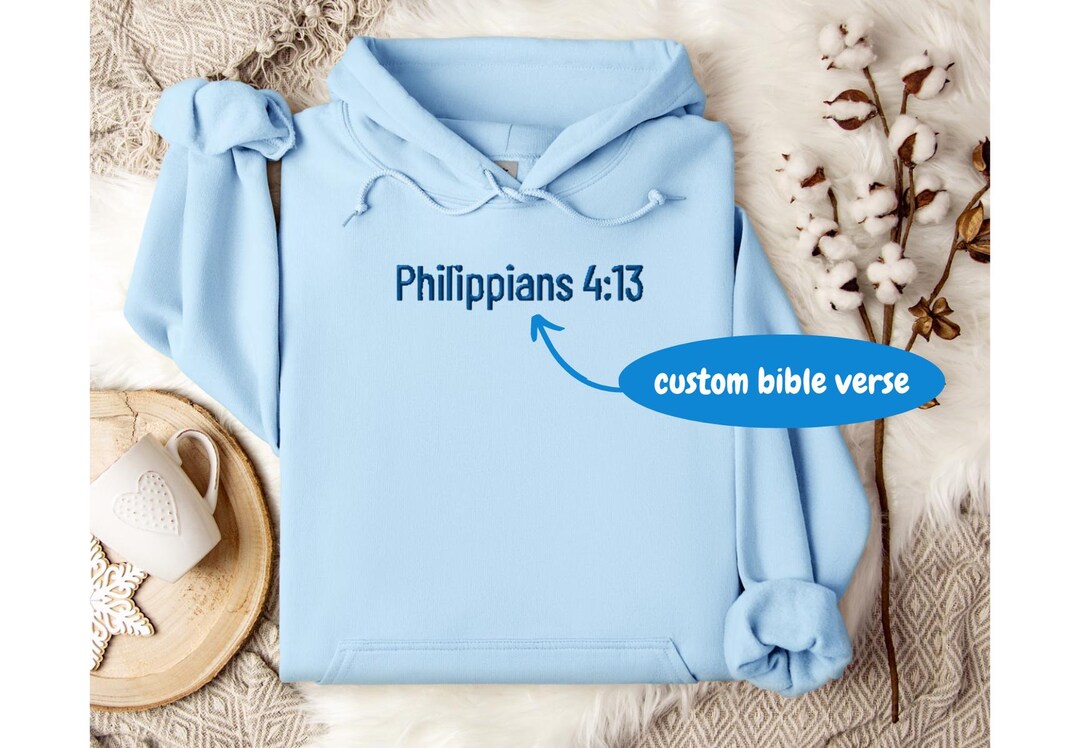 Custom Bible Verse Hoodie Personalized Christian Hoodie With ...