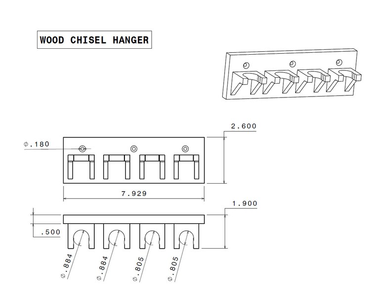 Wood Chisel Display 3D File 3D Printing STL File Tool Organisation ...