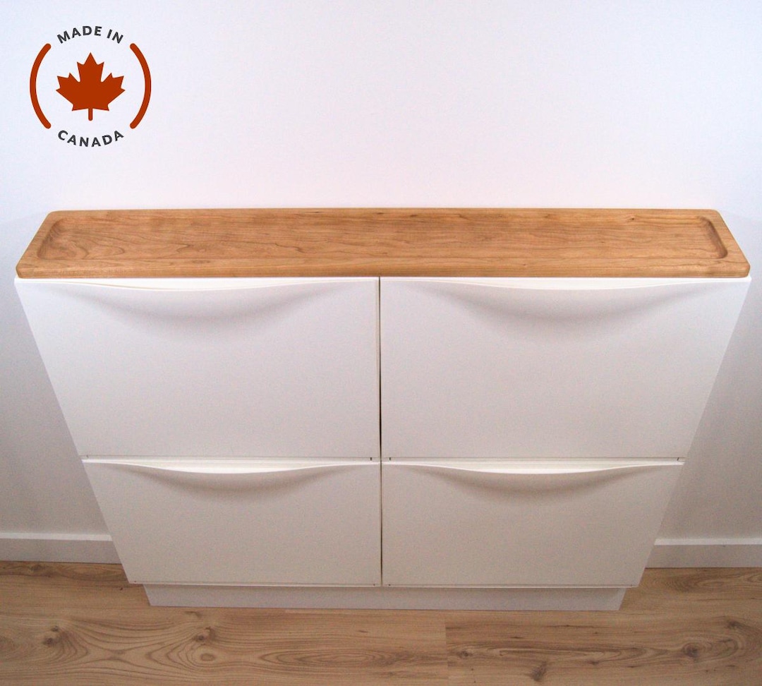 Custom Wooden Shelf for 2 Ikea TRONES Shoe Cabinet - Wall Mounted ...