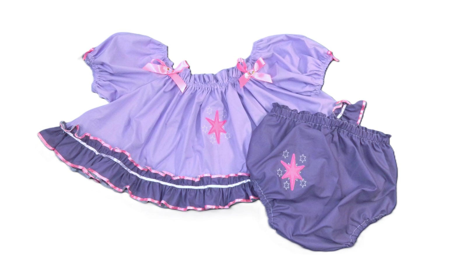 Abdl Adult Baby Sissy MLP Twilight Pony Crop Top Set Diaper Cover Dress ...