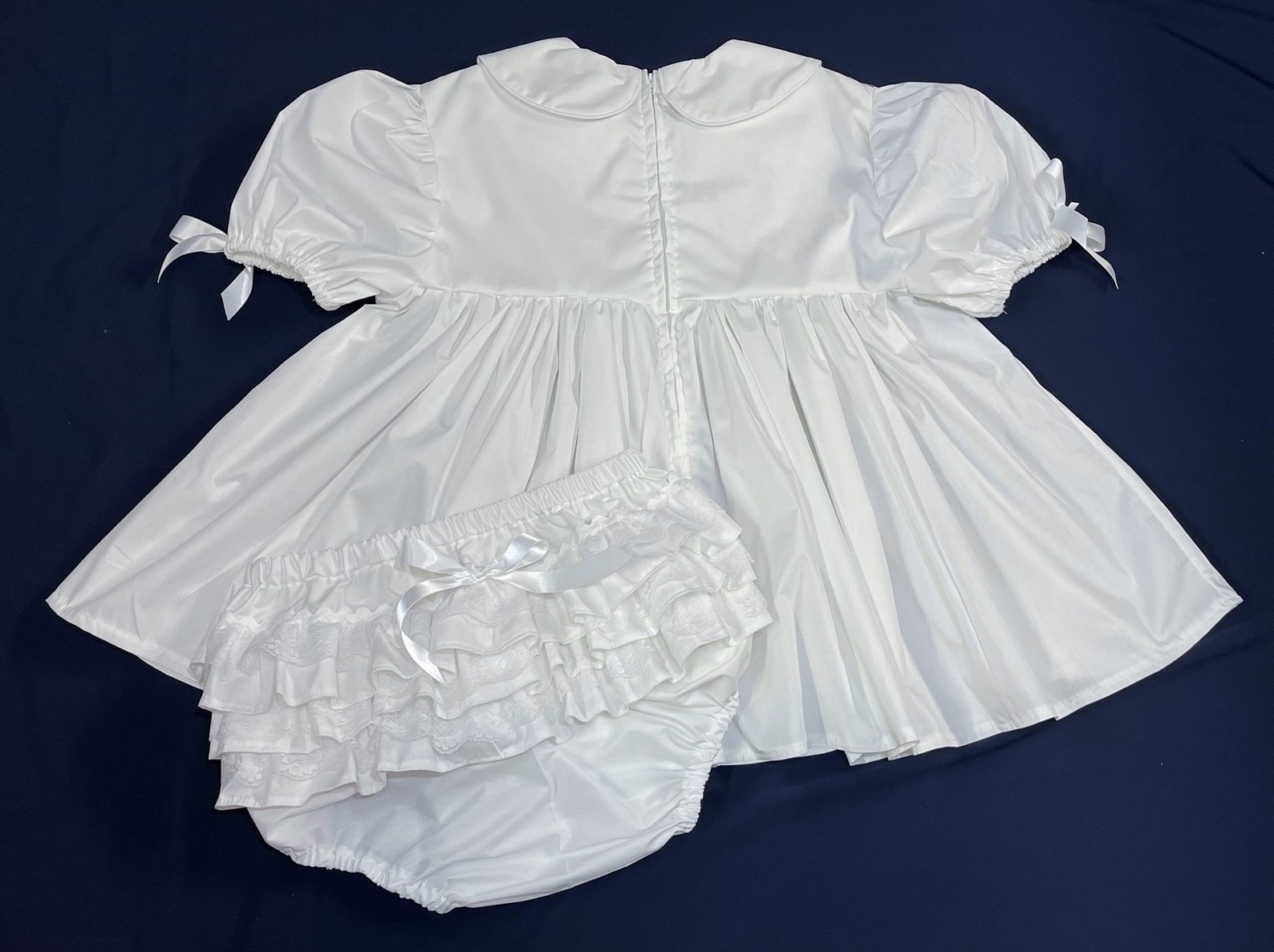 Adult Baby Sissy Abdl Littles Vintage White Dress and Diaper Cover - Etsy