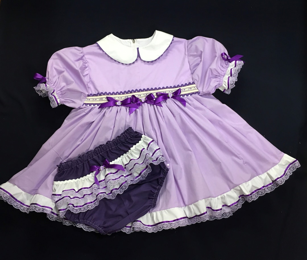 Adult Baby Sissy Littles abdl GRAPE JELLY Dress Set My Binkies and Bows ...